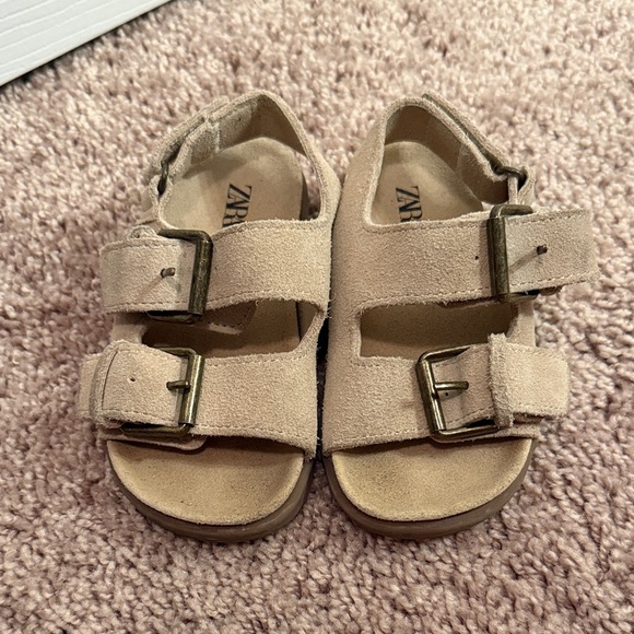 Zara | Shoes | Zara Kids Beige Buckle Sandals | Poshmark